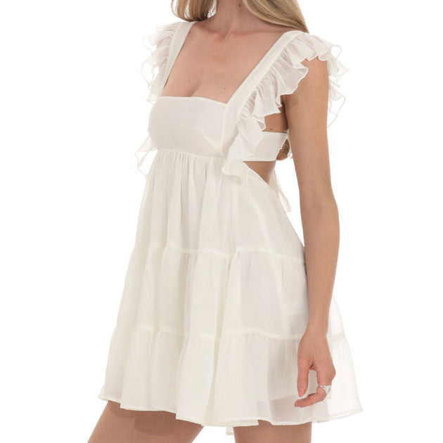 Ruffle Strap Babydoll Ruffle Dress – JDONGSOE